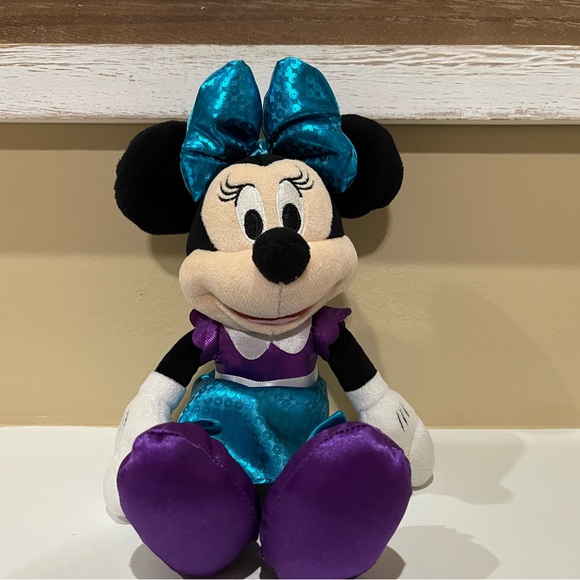 Toys | Minnie Mouse Plush With Blue And Purple Outfit | Poshmark